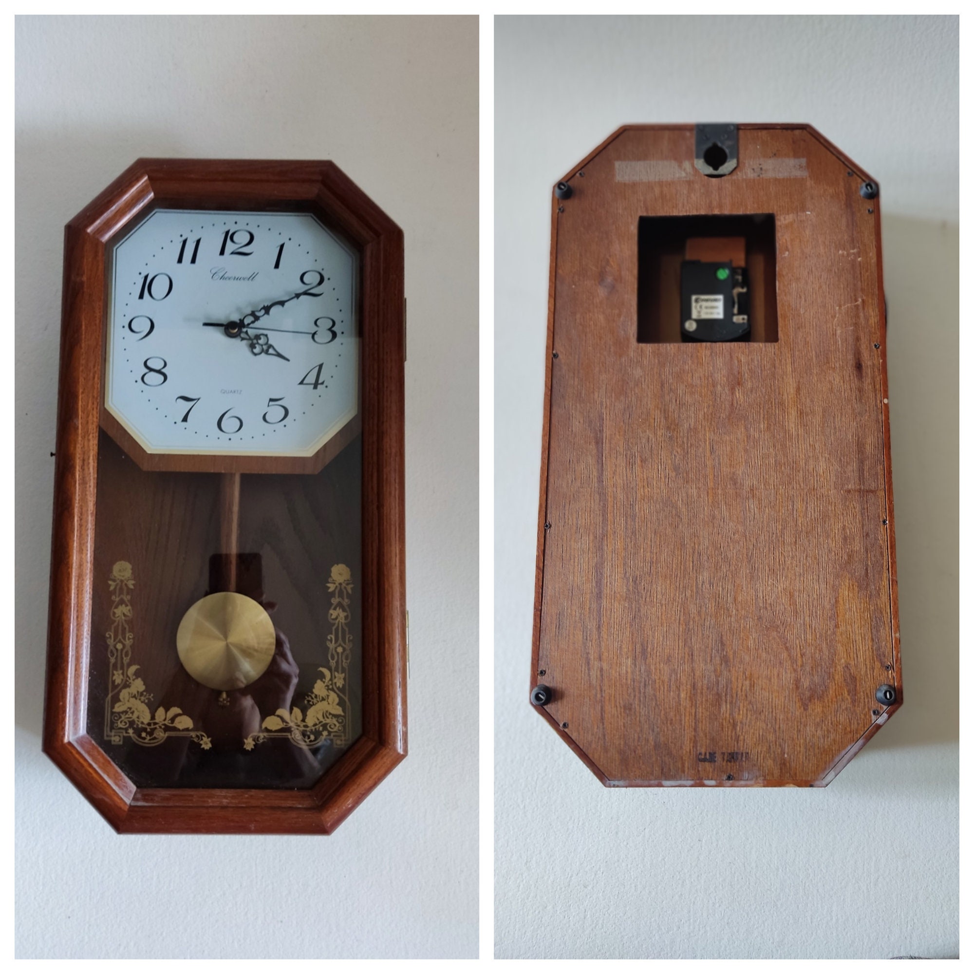 Vintage German Pendulum Clock Wall Clock Quartz Pendulum - Etsy