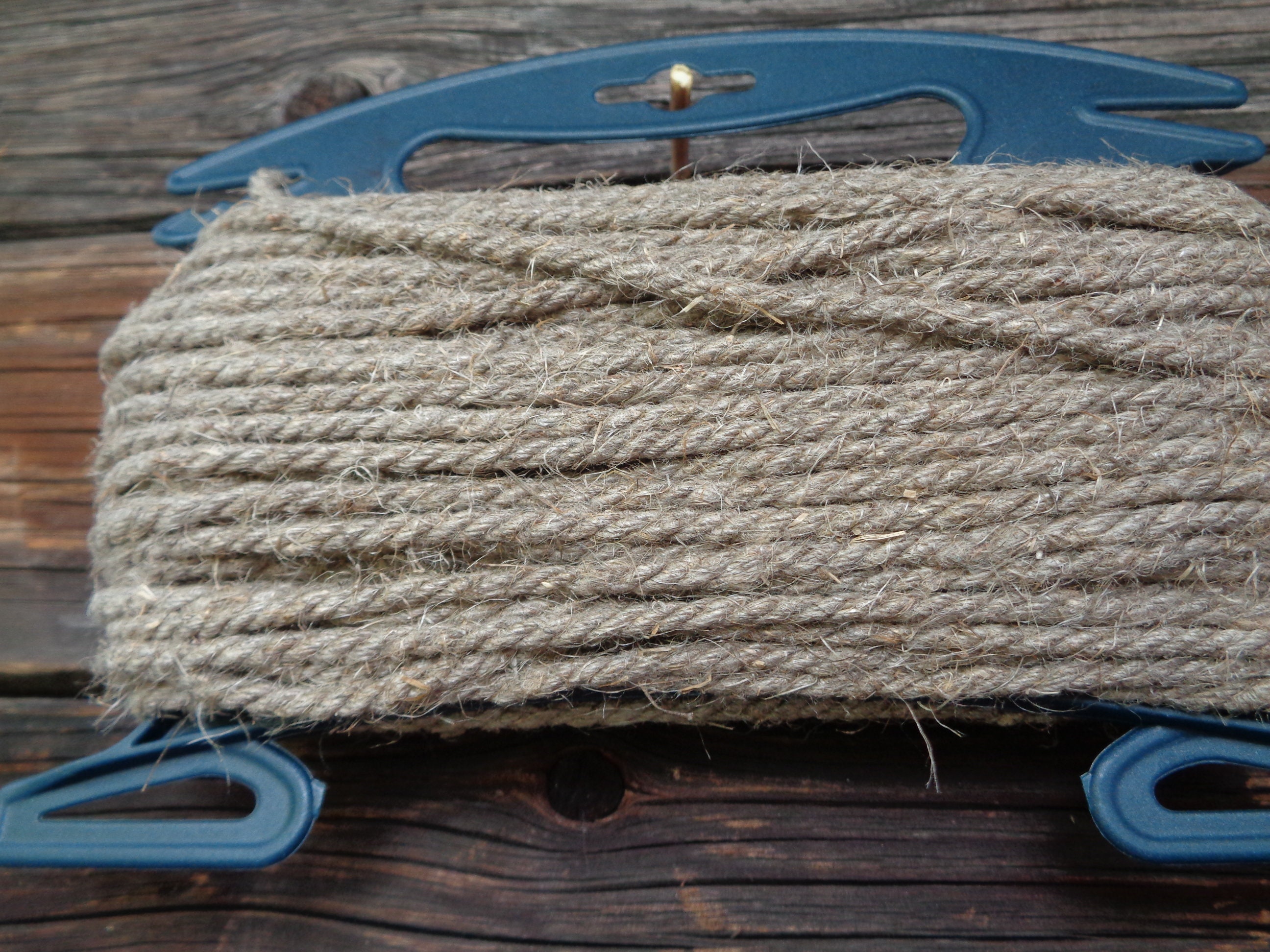 25 Yards of Pure Linen Twine; Ecru Gray Rough Linen Twine Thickness 4mm ...