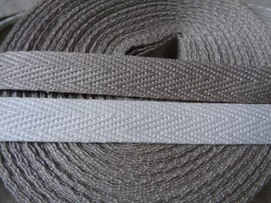 5 Yards of Pure Linen Tape, Herringbone Weave Flax Ribbon Width 3/4 ...