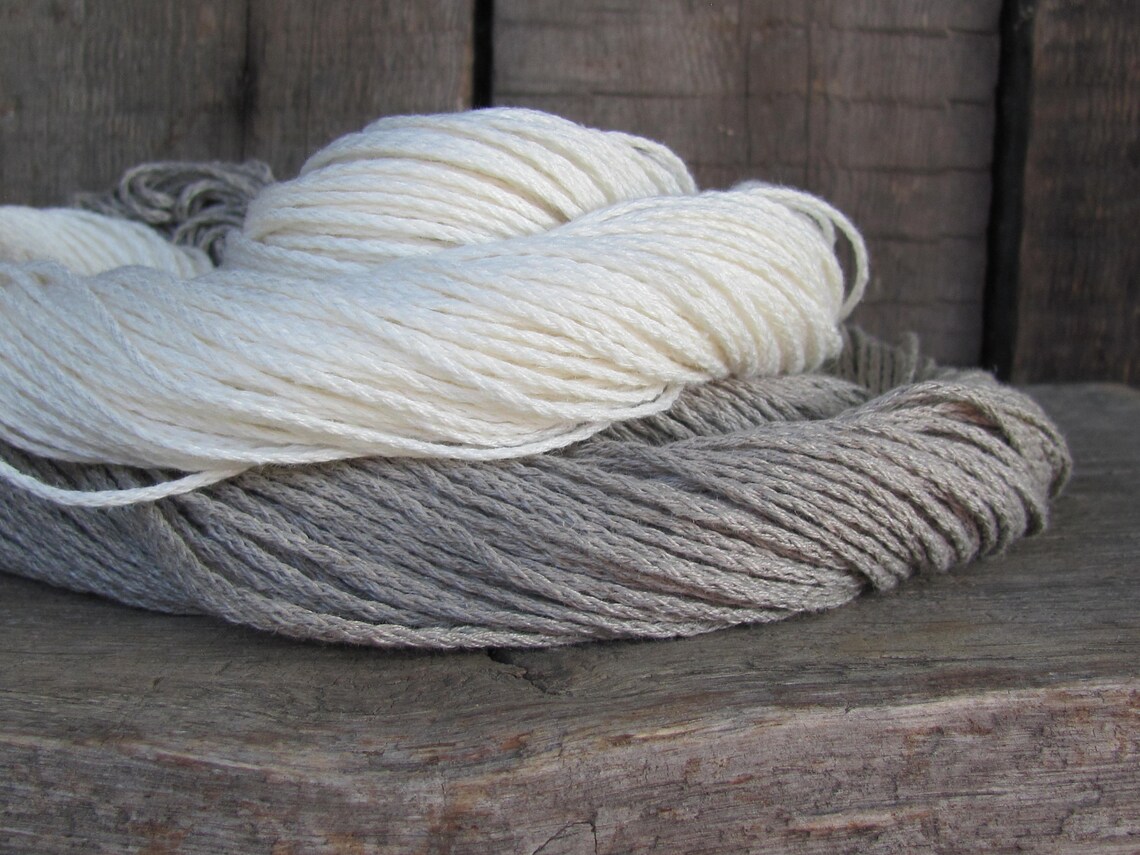 20 Yards Pure Linen Twine; Milk White / Ecru Gray Linen String ...