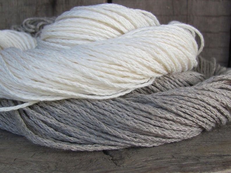 20 Yards Pure Linen Twine; Milk White / Ecru Gray Linen String ...