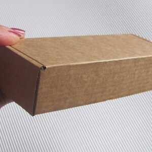 Set of 20 Brown Kraft Cardboard Boxes. Small Gift Packaging Boxes Size ...
