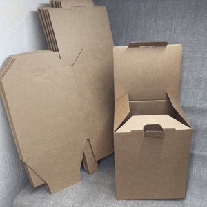 Set of 10 Blank Cardboard Boxes. Brown Kraft Card Packaging Boxes - Etsy
