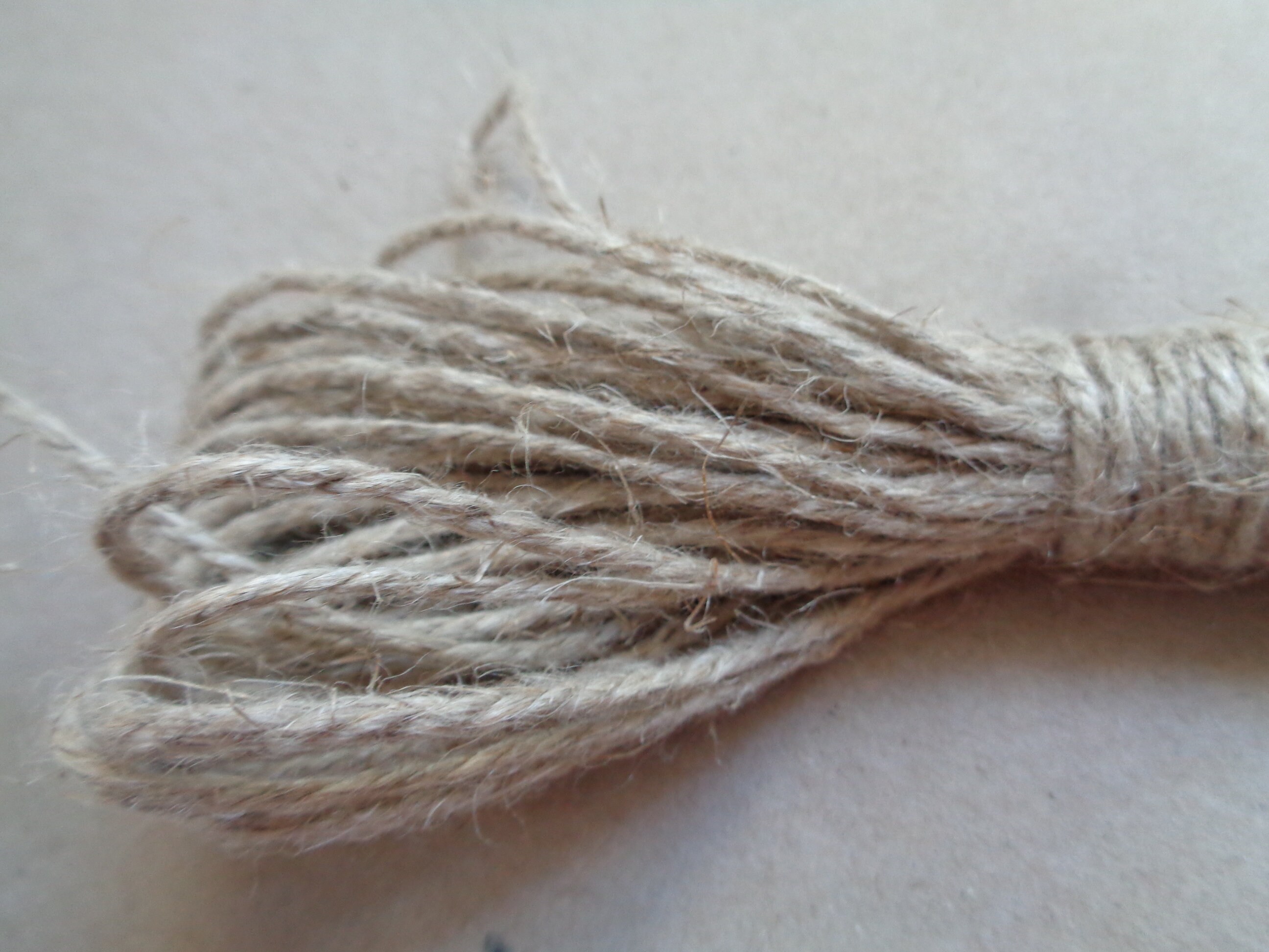 20 Yards of Pure Linen Twine Ecru Gray Linen String Thickness - Etsy