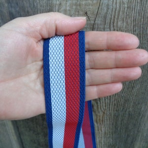 1 1/2" Wide Elastic by the Yard; Tri-color Elastic for DIY Projects ...