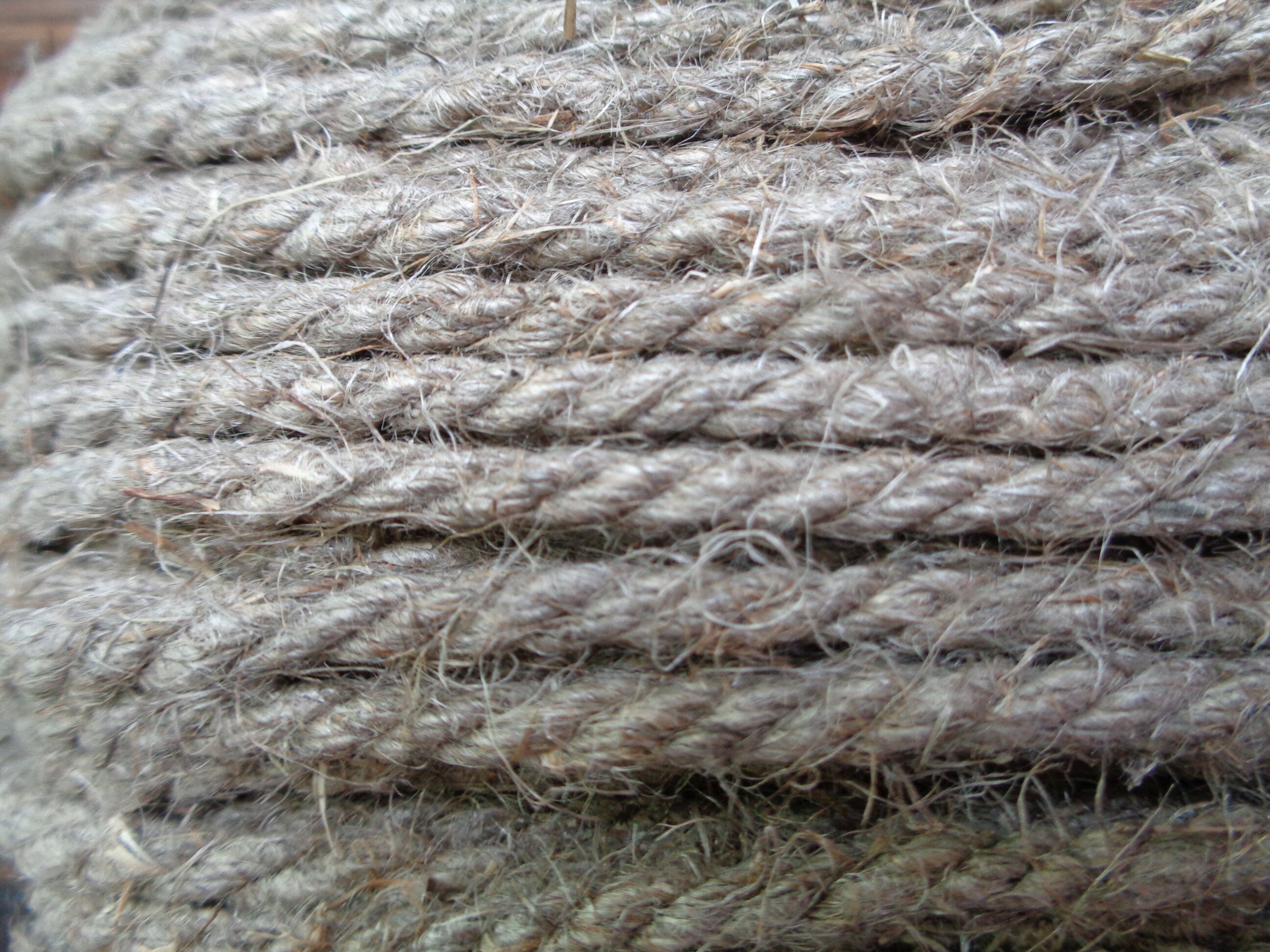 25 Yards of Pure Linen Twine; Ecru Gray Rough Linen Twine Thickness 4mm ...