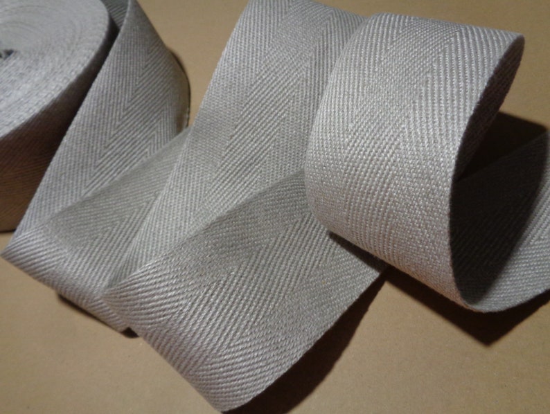 20 Yards of Linen Flax Tape, 7cm Wide Herringbone Weave Ribbon - Etsy