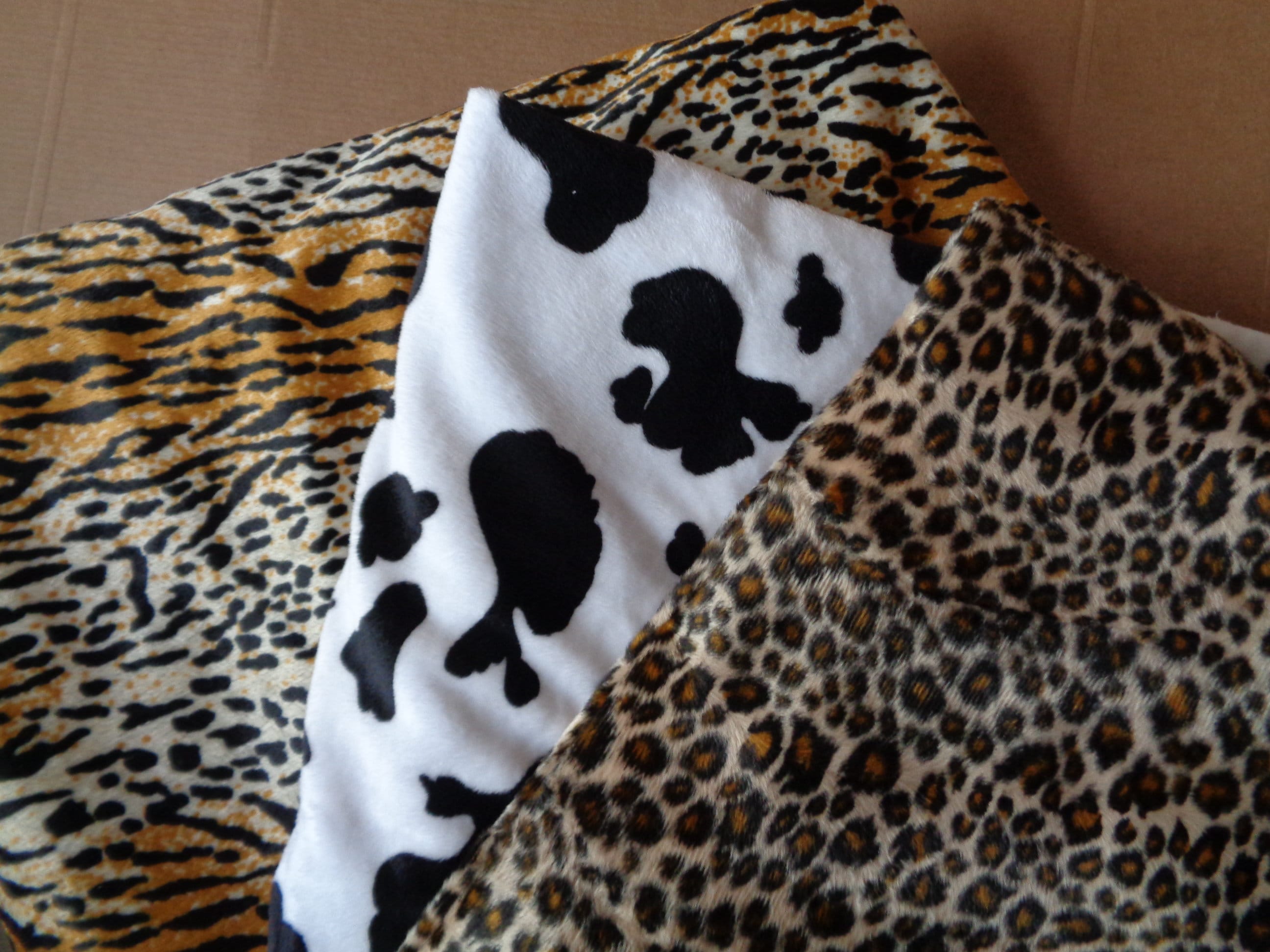 Animal Print Plush Fabric for DIY Projects, Sewing, Doll Making ...