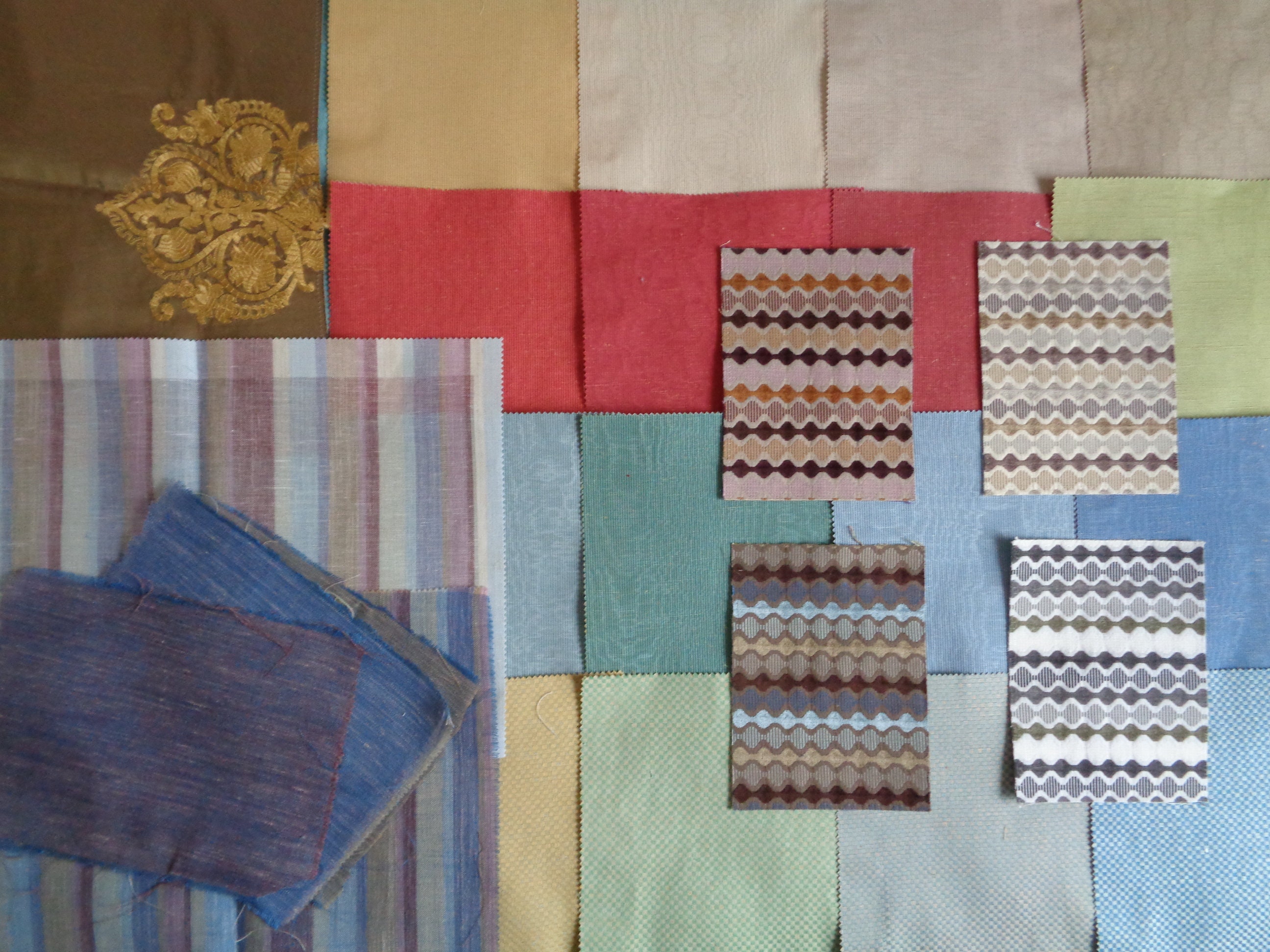 Decorator Fabric Remnants / Samples 450g Lot 30 Pcs Colorful Fabrics ...