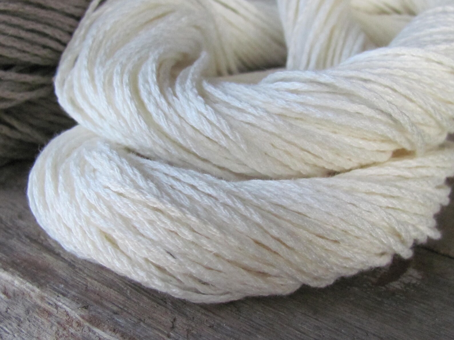 20 Yards Pure Linen Twine; Milk White / Ecru Gray Linen String ...