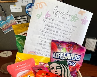 Editable School Counselor Survival Kit Printable (TEMPLATE) - Etsy