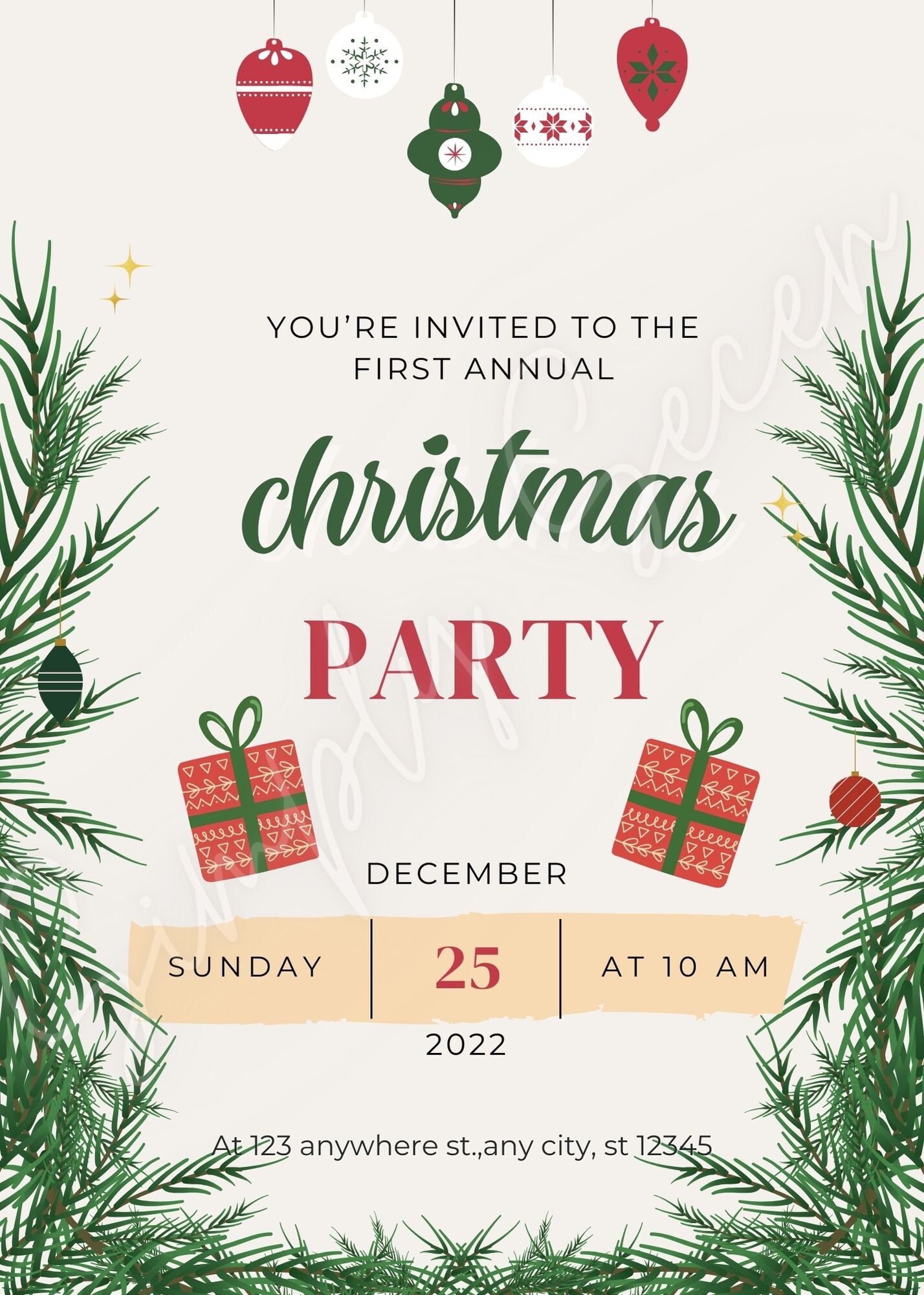 Christmas Party Invitation - Etsy