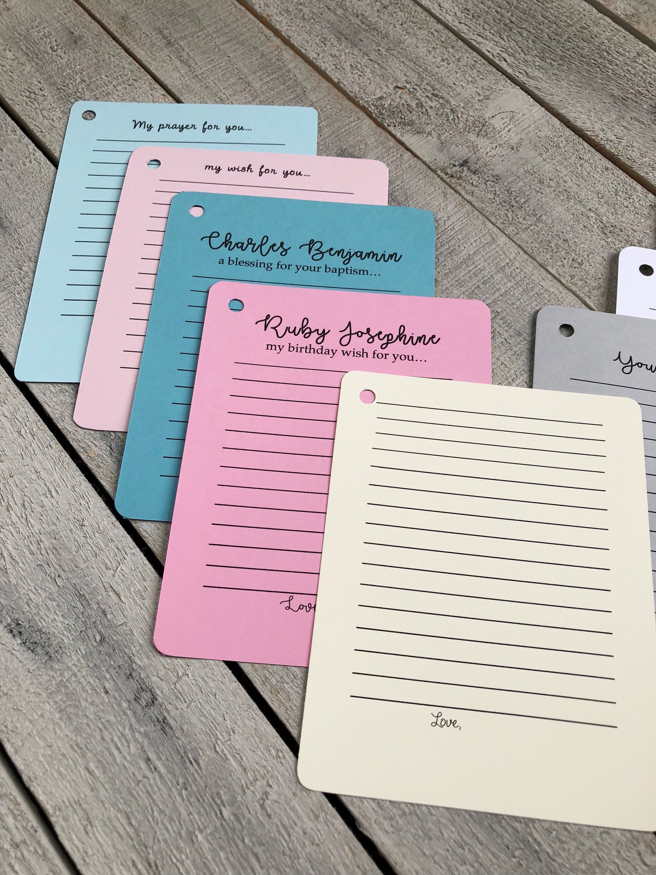 Wishes for Baby Notecards Baby Shower Decor Shower Activity | Etsy
