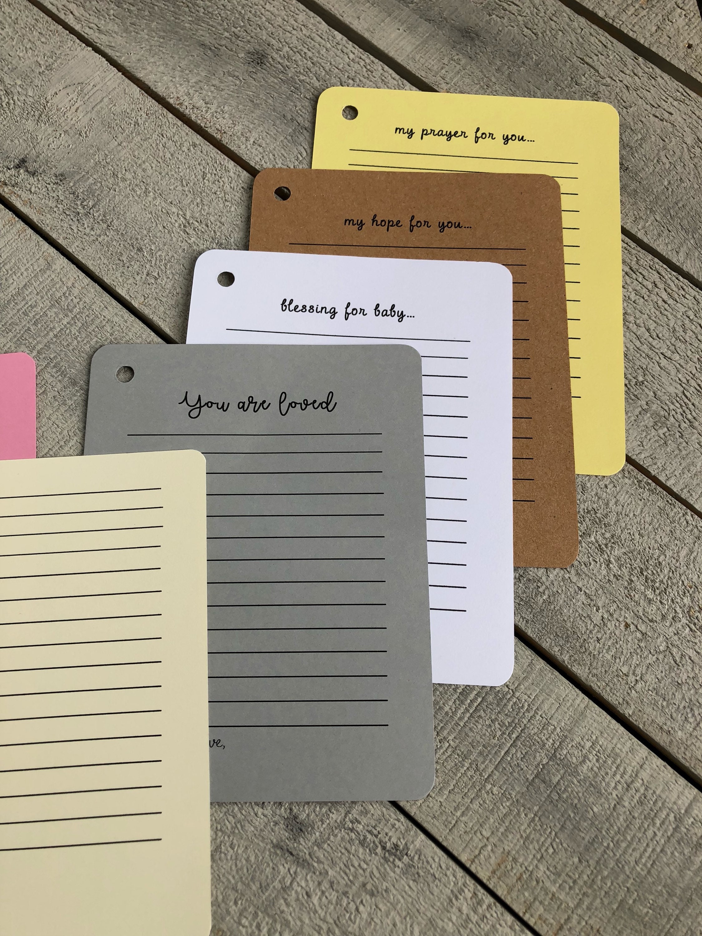 Wishes for Baby Notecards Baby Shower Decor Shower Activity - Etsy