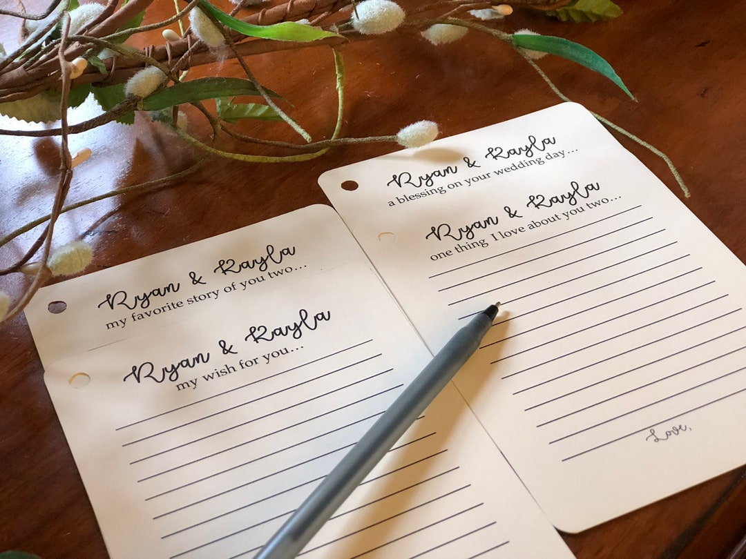 Wedding Notecards, Guest Book Alternative, Bridal Shower Decor ...