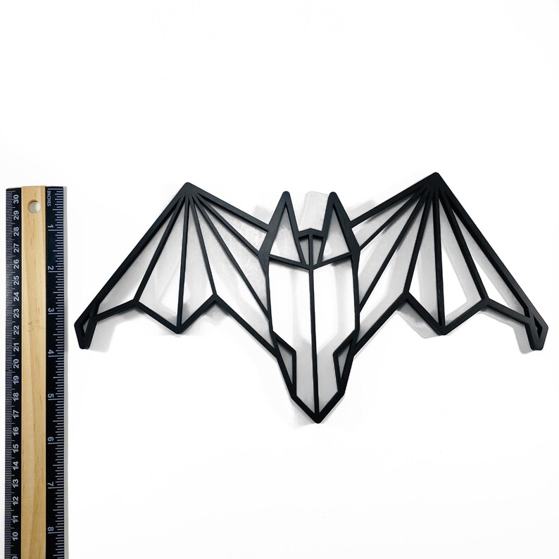 Geometric Bat #1 3D Printed Wallart Nursery Decor - Etsy