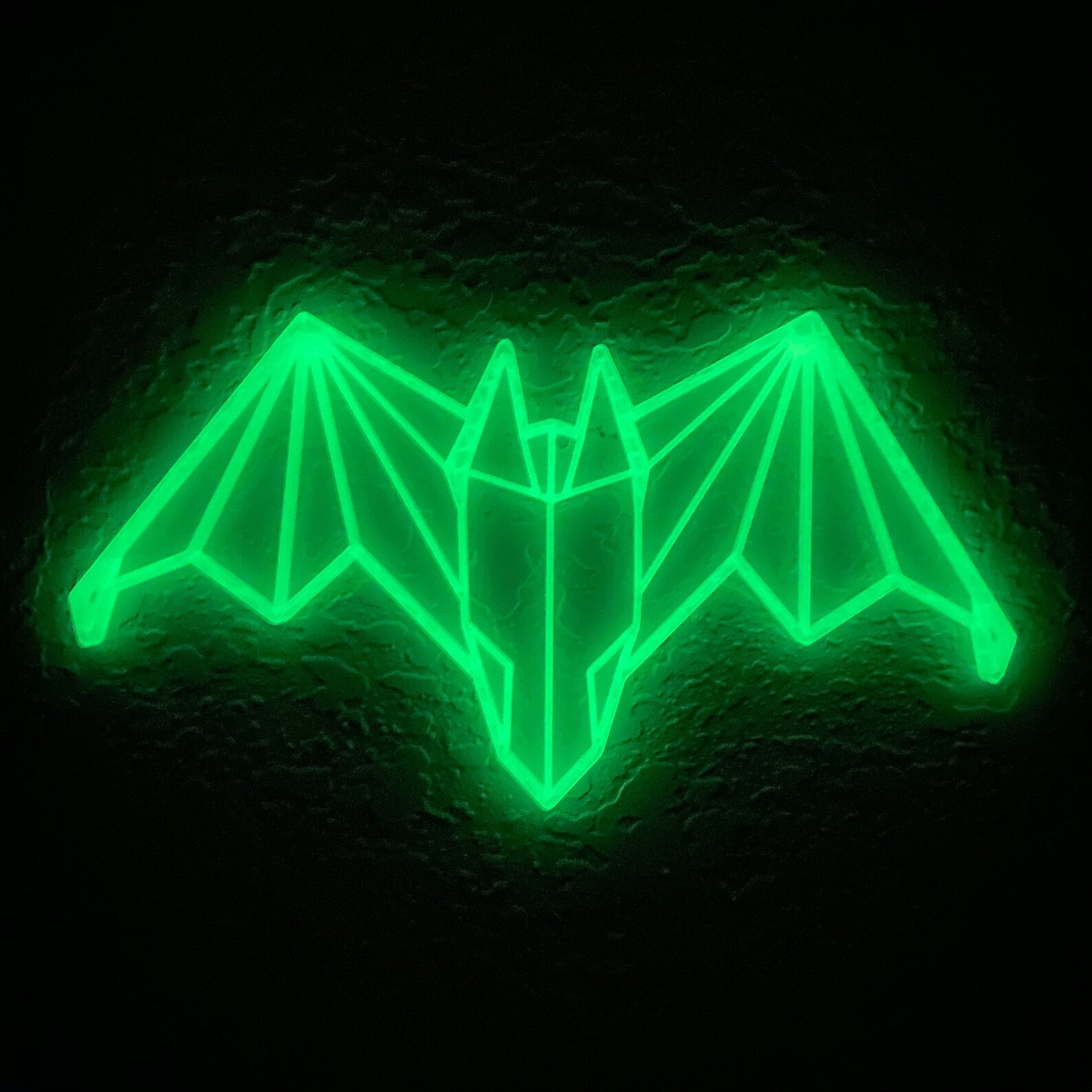 Geometric Bat #1 3D Printed Wallart Nursery Decor - Etsy