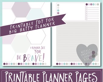 HAPPY PLANNER Printable Filler Pages | Planner Refills / BIG Inserts ...