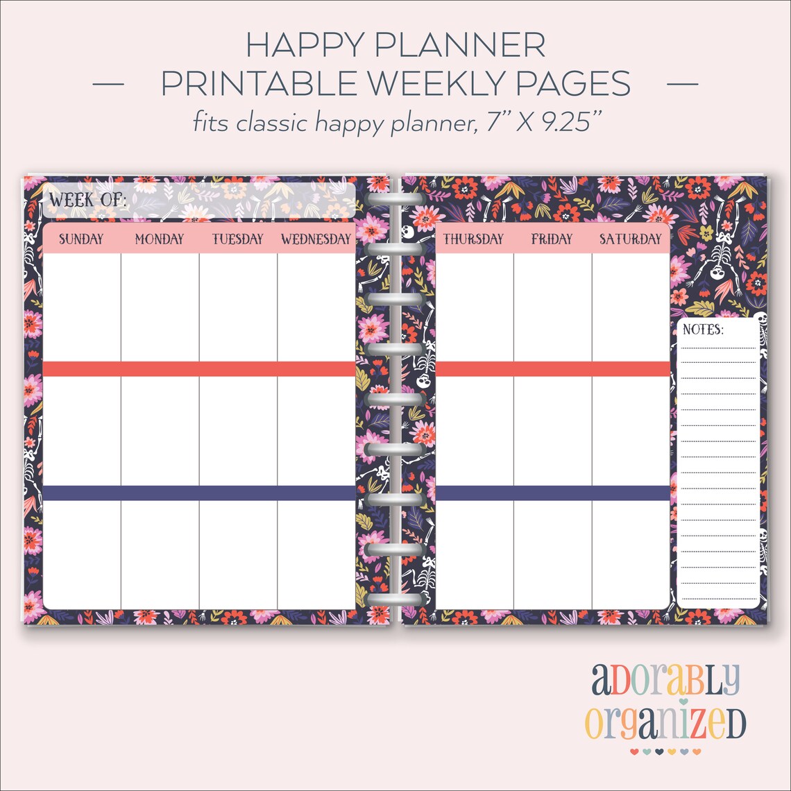 Happy Planner PRINTABLE Weekly Planner Refills / Inserts 7 X - Etsy