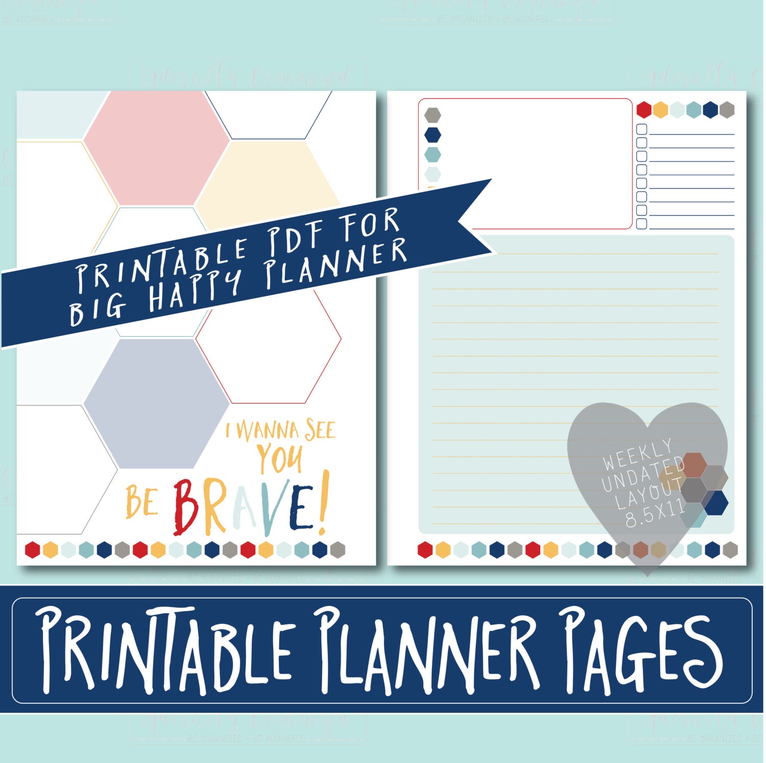 HAPPY PLANNER Printable Filler Pages | Planner Refills / BIG Inserts ...