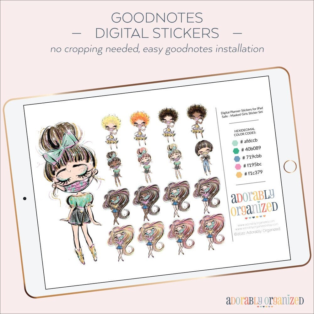 DIGITAL Planner STICKERS for Goodnotes, Ipad, Instant Download ...