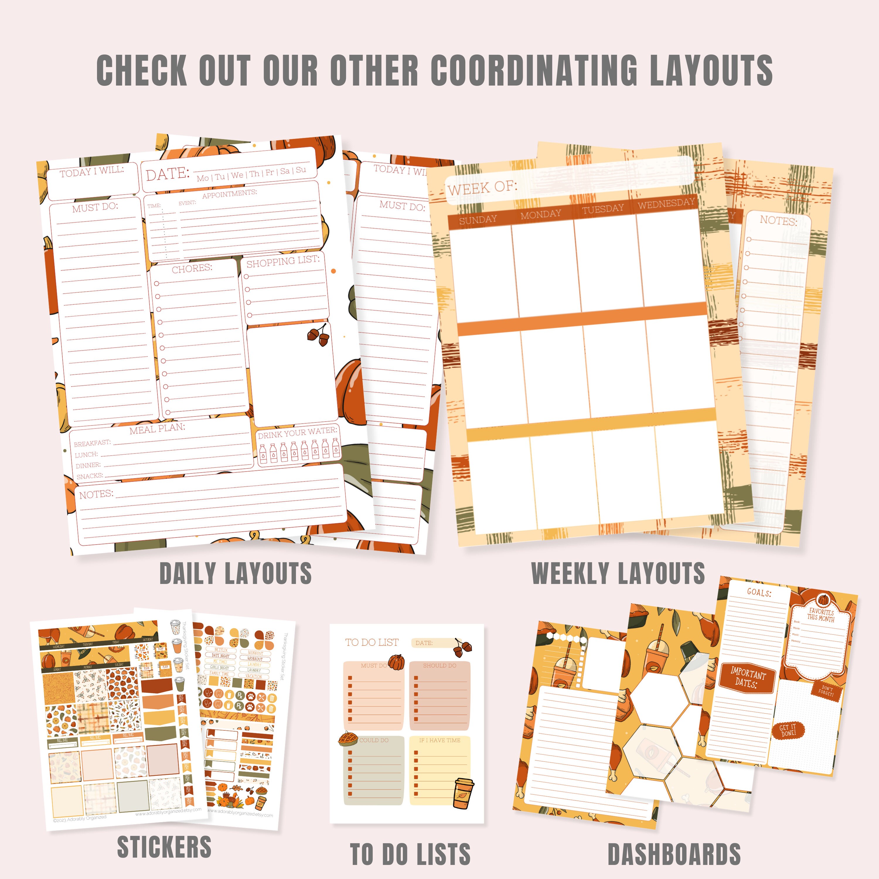 EDITABLE Monthly Planner Printable for HAPPY PLANNER Edit With Canva ...