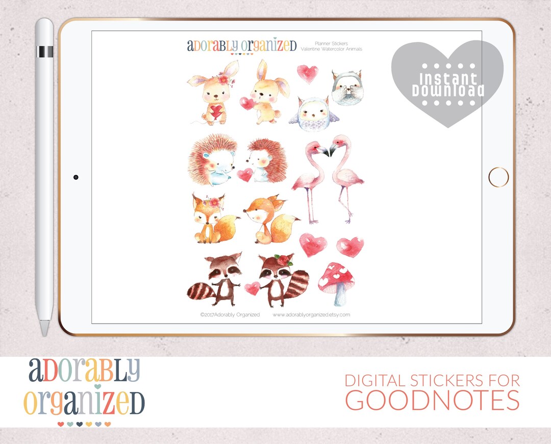 DIGITAL Planner STICKERS for Goodnotes, Ipad, Instant Download ...