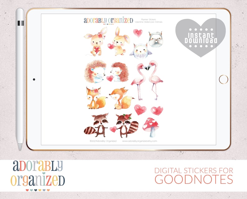 DIGITAL Planner STICKERS for Goodnotes, Ipad, Instant Download ...