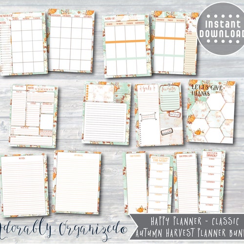 HAPPY PLANNER PRINTABLE Planner Bundle / Inserts 7 X 9.25 - Etsy