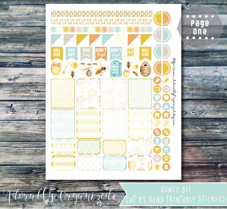 Honey Bee,printable PLANNER Stickers,planner Sticker Kit,erin Condren ...
