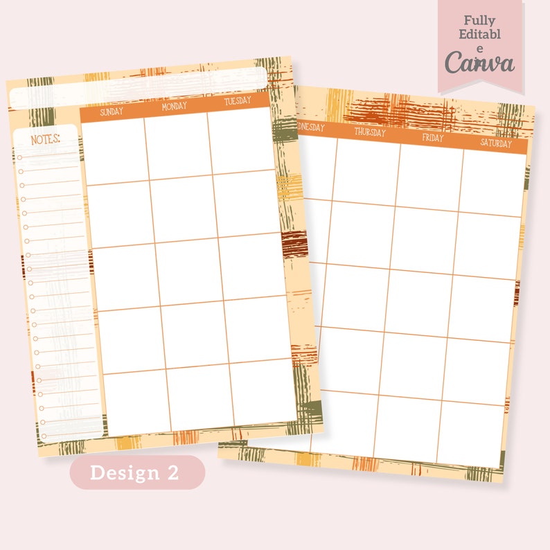 EDITABLE Monthly Planner Printable for HAPPY PLANNER Edit With Canva ...
