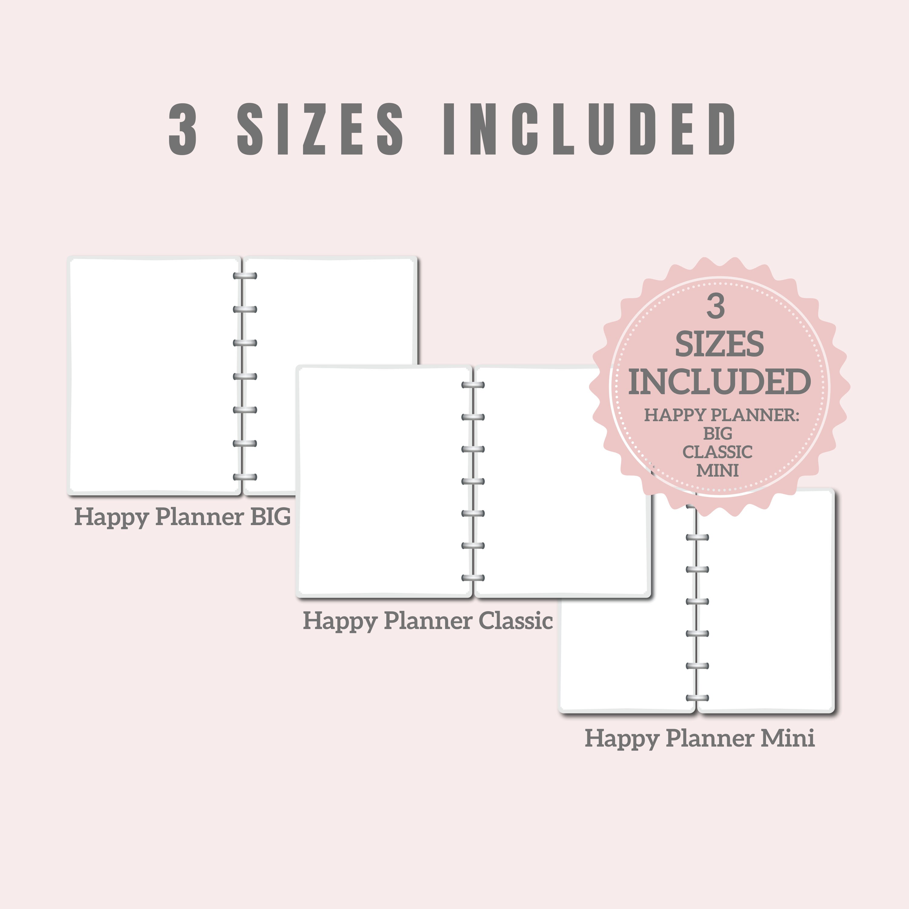 EDITABLE Monthly Planner Printable for HAPPY PLANNER Edit With Canva ...