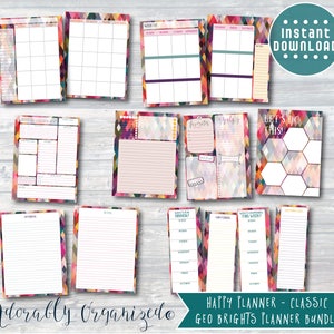 HAPPY PLANNER PRINTABLE Planner Bundle / Inserts - 7 X 9.25 | Geo ...