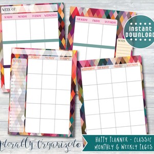 HAPPY PLANNER PRINTABLE Planner Bundle / Inserts - 7 X 9.25 | Geo ...