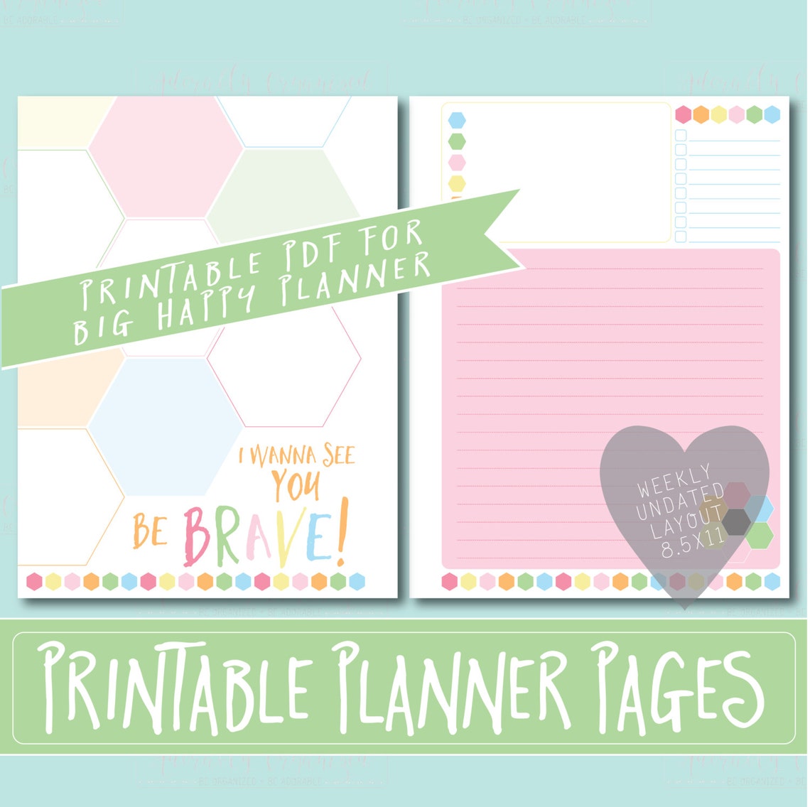 HAPPY PLANNER Printable Filler Pages | Planner Refills / BIG Inserts ...