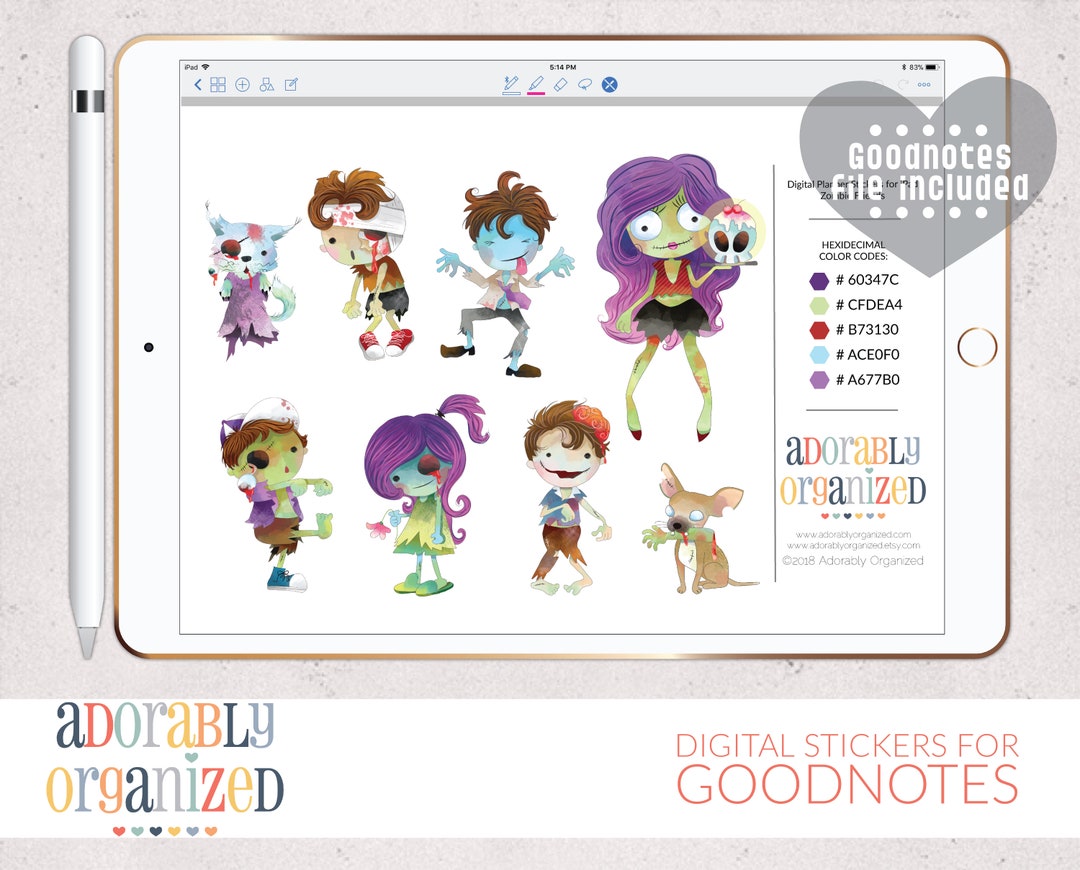 DIGITAL Planner STICKERS for Goodnotes, Ipad, Instant Download ...