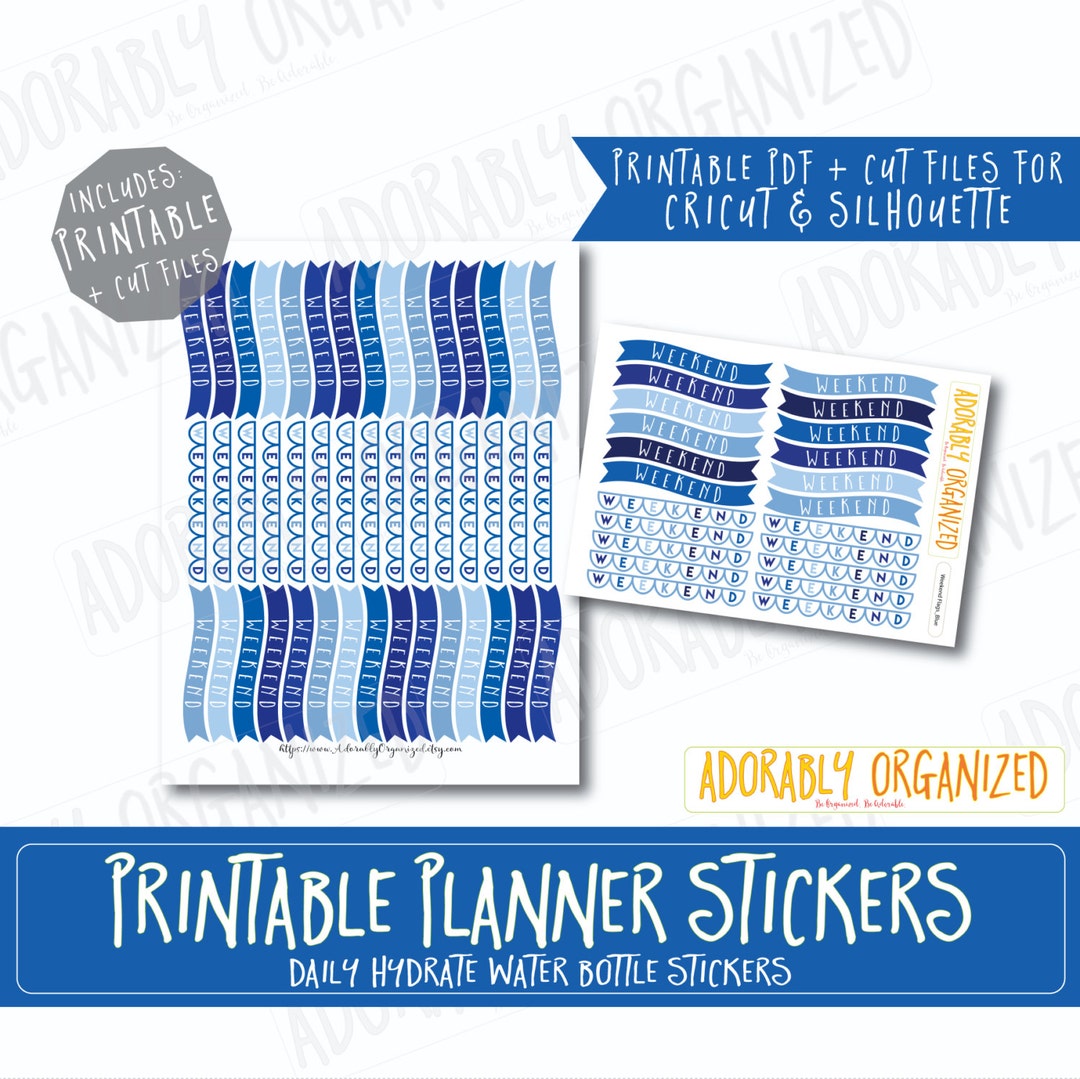 Weekend Flag Stickers,printable PLANNER Stickers,erin Condren Planner ...