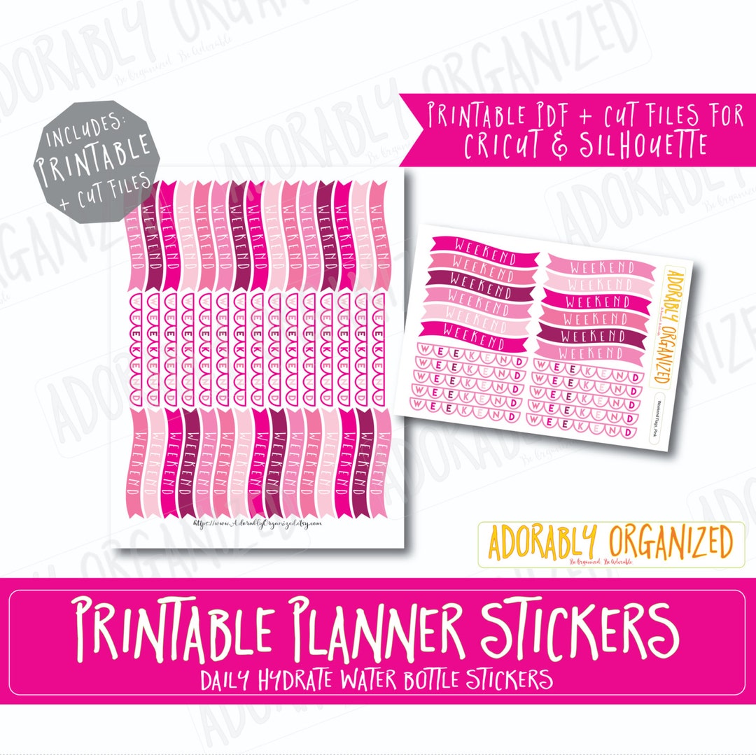 Weekend Flag Stickers,printable PLANNER Stickers,erin Condren Planner ...