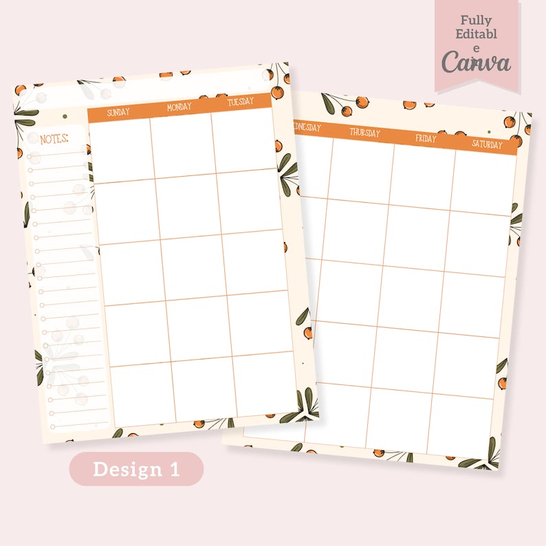 EDITABLE Monthly Planner Printable for HAPPY PLANNER Edit With Canva ...