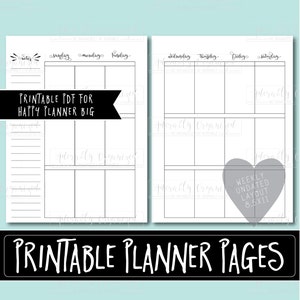 Happy Planner PRINTABLE Weekly BIG Planner Refills / Inserts - Etsy