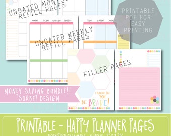 HAPPY PLANNER PRINTABLE Planner Bundle / Inserts 7 X 9.25 | Etsy