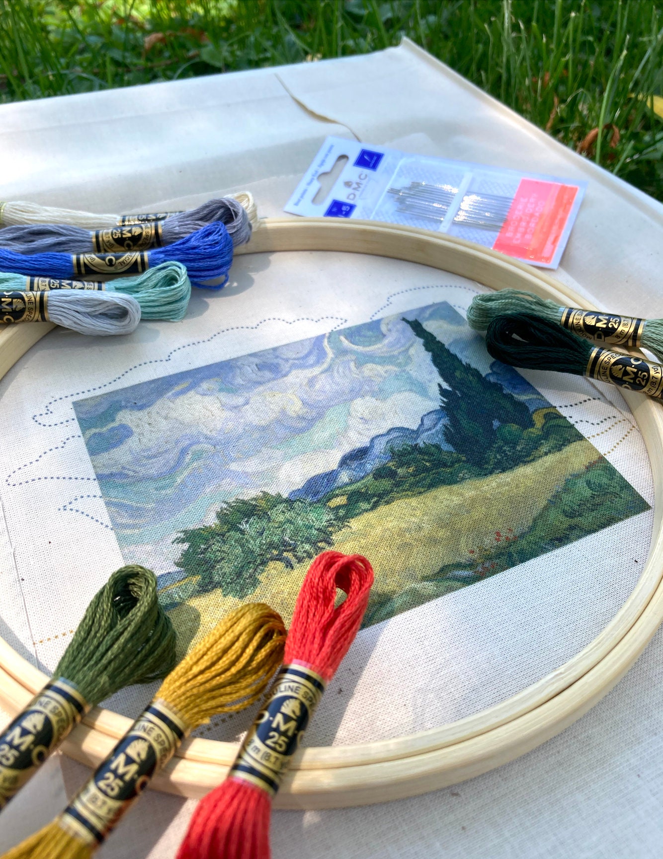 Vincent Van Gogh Embroidery Kit / Stitch Outside the Lines / Modern ...