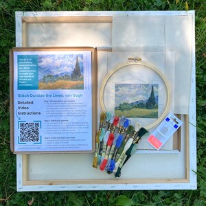 Vincent Van Gogh Embroidery Kit / Stitch Outside the Lines / Modern ...