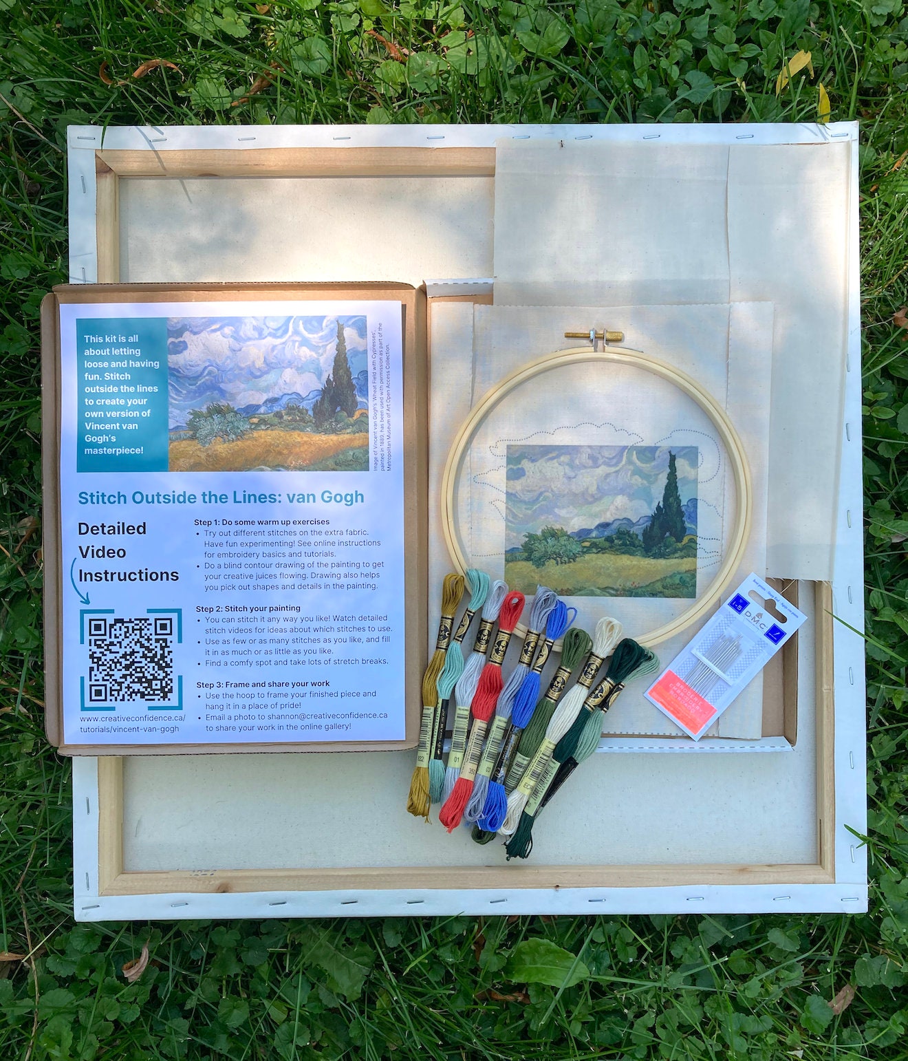 Vincent Van Gogh Embroidery Kit / Stitch Outside the Lines / Modern ...