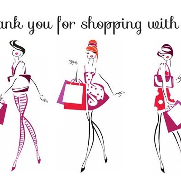 Thank You for Shopping With Us Cards - Etsy