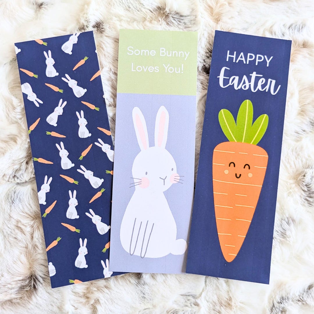 Easter Bookmarks | Some Bunny Loves You | Easter Basket Stuffers - Etsy