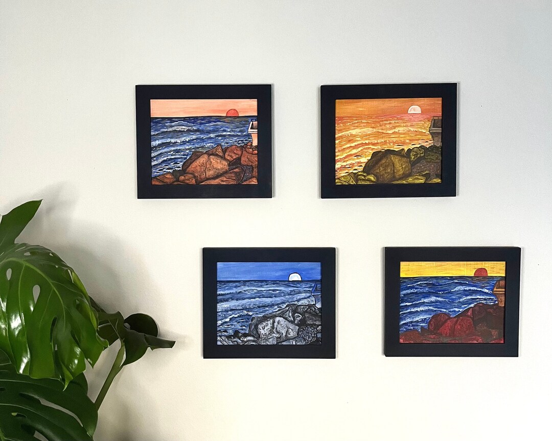 California Sunset Paintings - Original Signed Art- Acrylic Painting ...