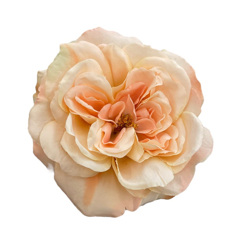 Peach Rose Flower Hair Pin - Etsy