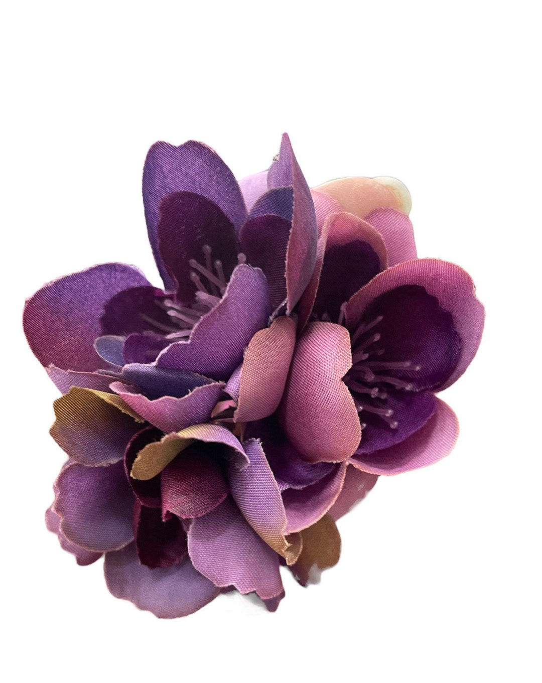 Cute 3” Purple Cherry Blossom Hair Flower Clip - Etsy