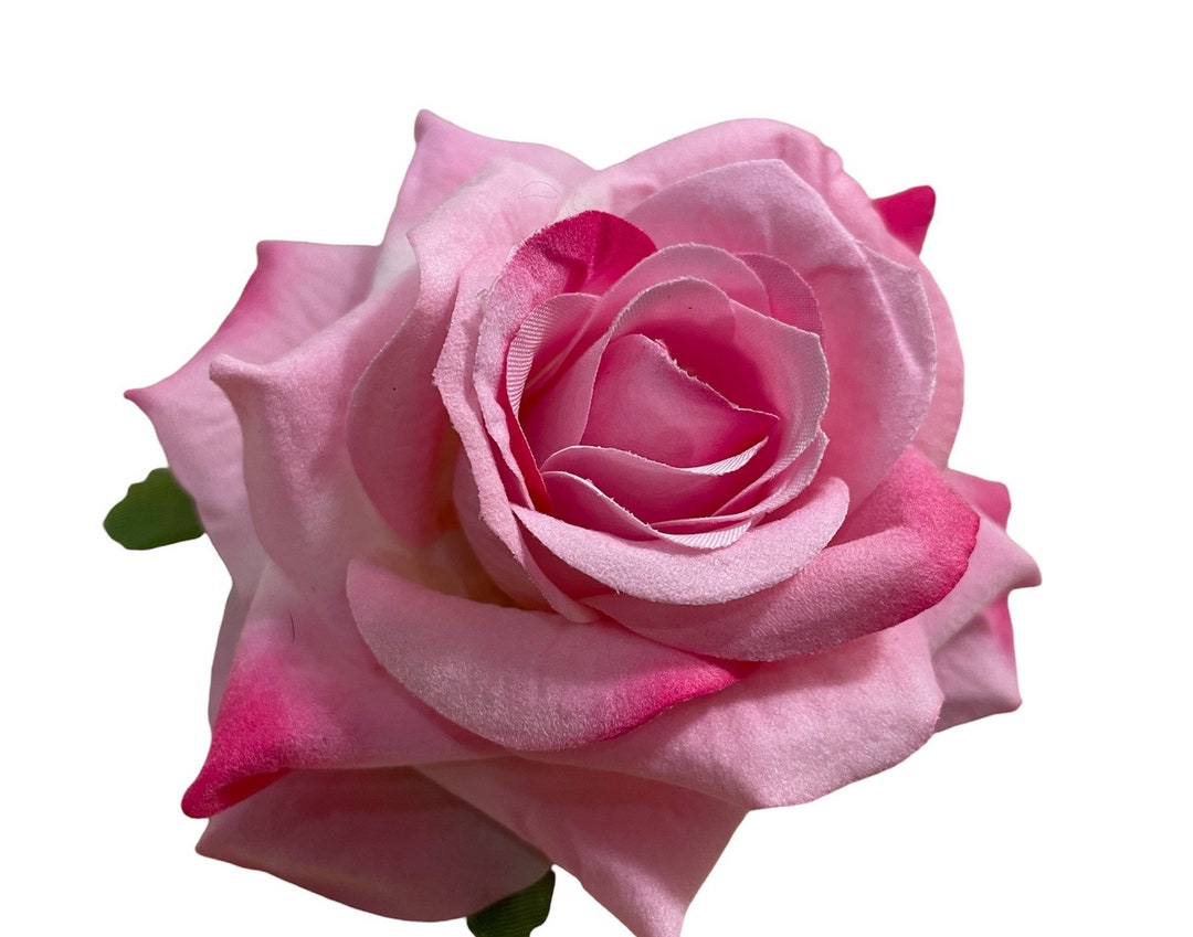 Pink Velvet Rose Hair Flower Clip and Brooch Pin - Etsy